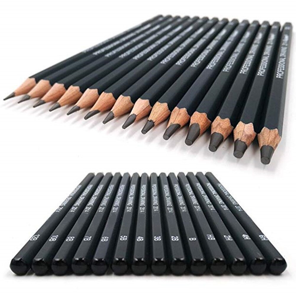 14 pcs/set Sketch Drawing Pencil Set HB 2B 6H 4H 2... – Grandado
