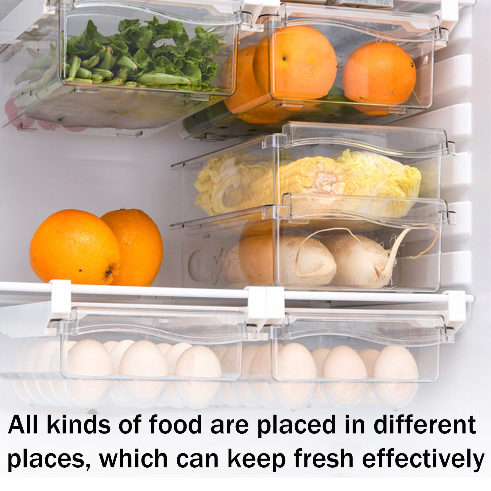 Fridge Drawer Organizer Fridge Organizer Adjustabl... – Grandado