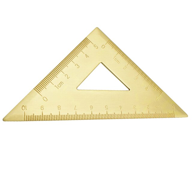 Retro Brass Triangular Ruler Vintage Metal Drawing... – Vicedeal