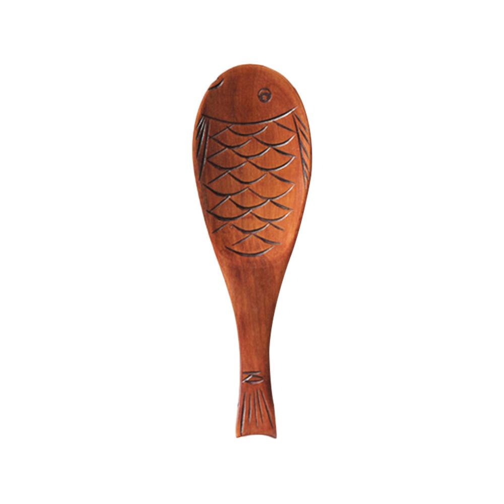 Wooden Fish-shaped Spoon Wooden Spoon Fish-shaped ... – Vicedeal