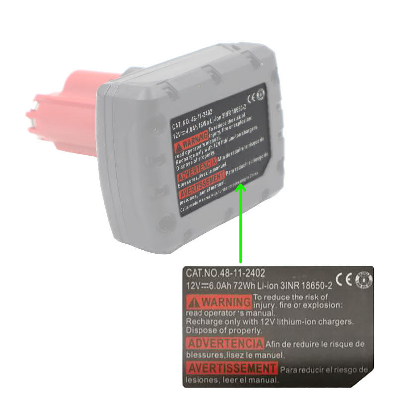 M12 Battery Plastic Case PCB Circuit Board Label T... – Grandado