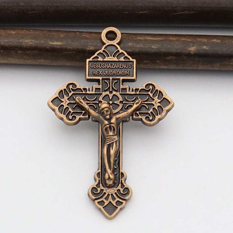 HeyMamba Vintage Retro Jesus Cross Pendant Christi... – Grandado