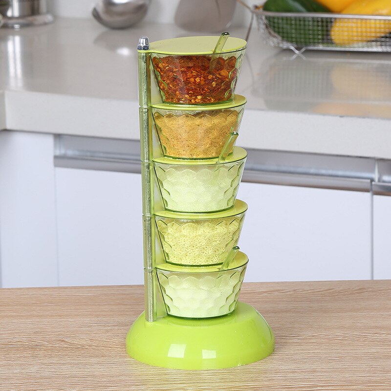 Kitchen Vertical Rotatable 4/5-Layer Spice Box Tra... – Grandado