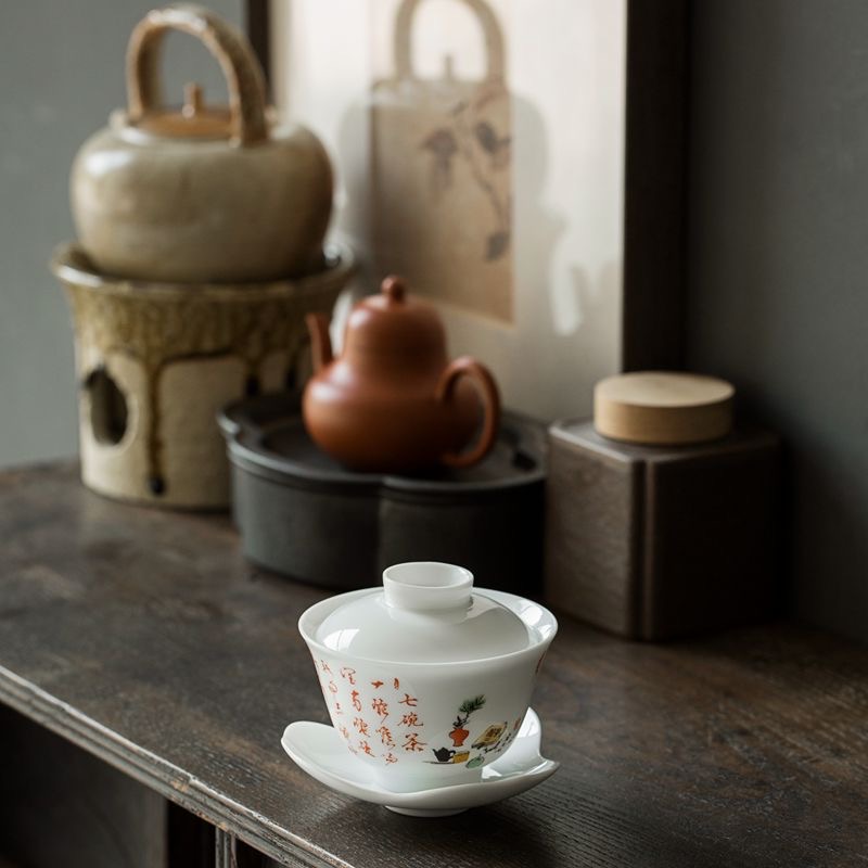 Dehua Porcellana Bianca Dipinta A Mano In Ceramica Grandado