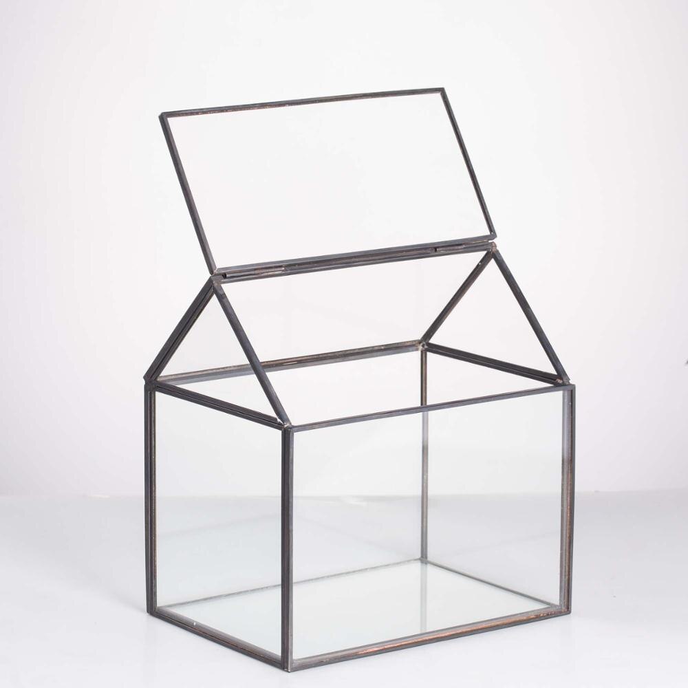 NCYP Moderne Glas Box Unregelmäßige Schwarze Geome... – Vicedeal