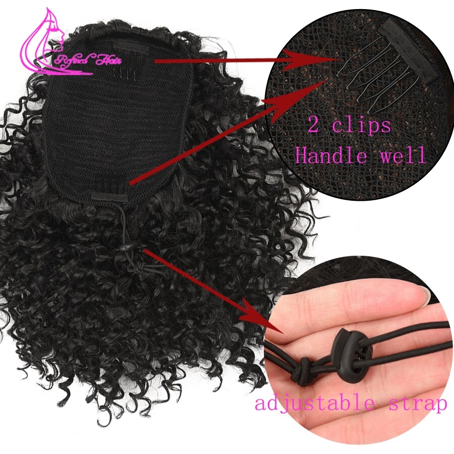 Coletas de pelo rizado sintético refinado, coletas... – Grandado