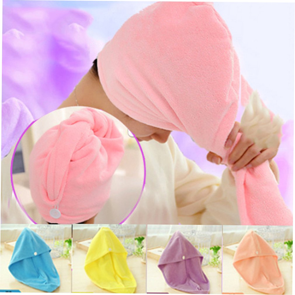 Super Absorbent dry hair cap Pink household produc... – Grandado
