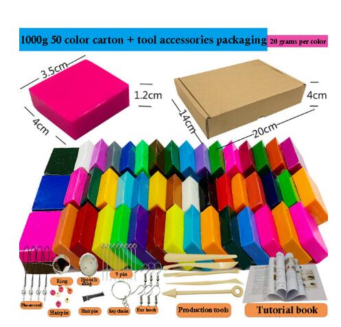 50 Colors Polymer Clay Light Soft modeling Clay DI... – Grandado