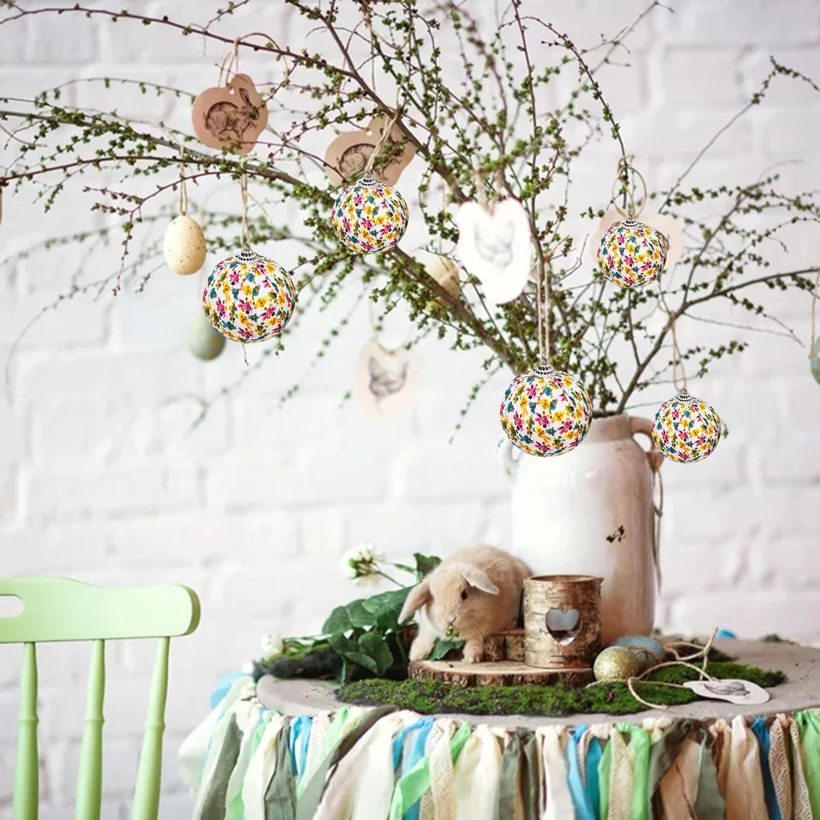 1pc Happy Easter Colorful Easter Bunny Hanging Cra... – Grandado