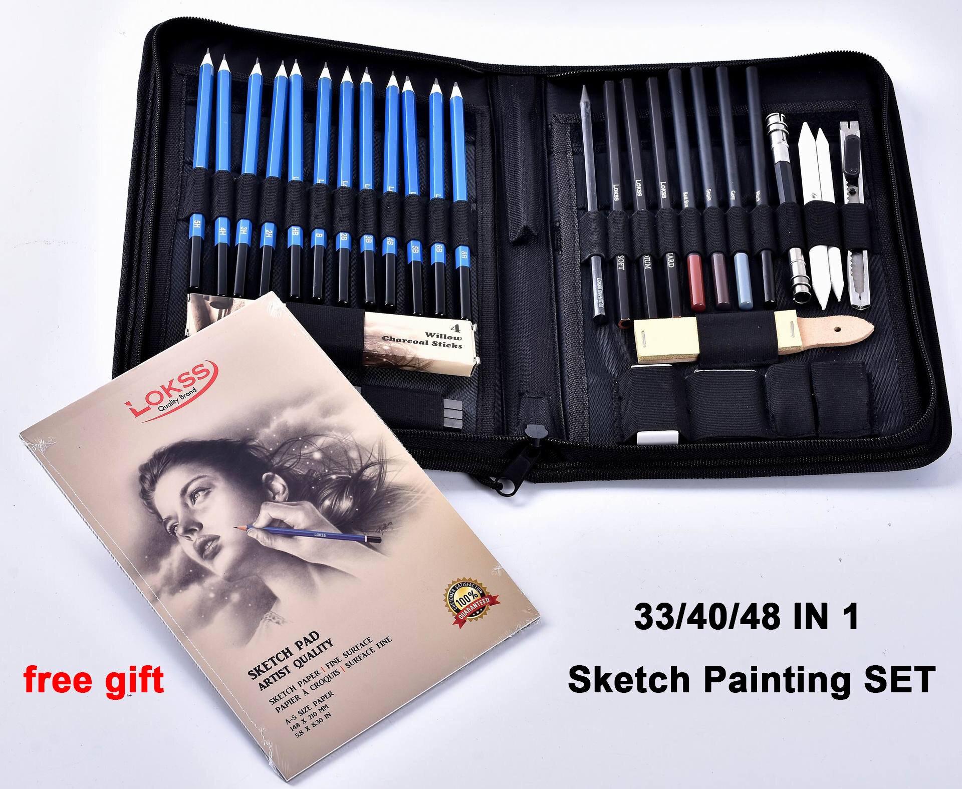 33/40/48 IN 1 Professionele Hout Schets Houtskool ... – Grandado 33/40/48 IN 1 Professionele Hout Schets Houtskool ... – Grandado