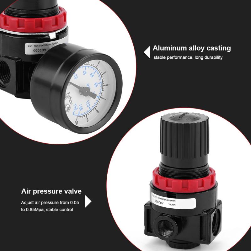 G1/4 Pneumatic Regulator Adjustable Air Pressure C... – Vicedeal