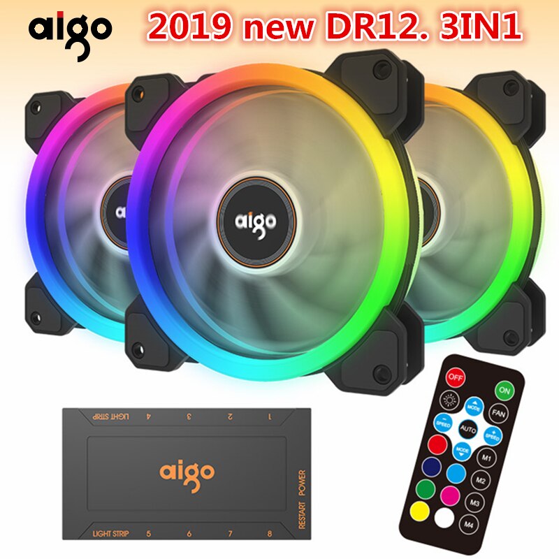 Aigo DR12 Computer Case PC Koelventilator RGB Pass... – Vicedeal