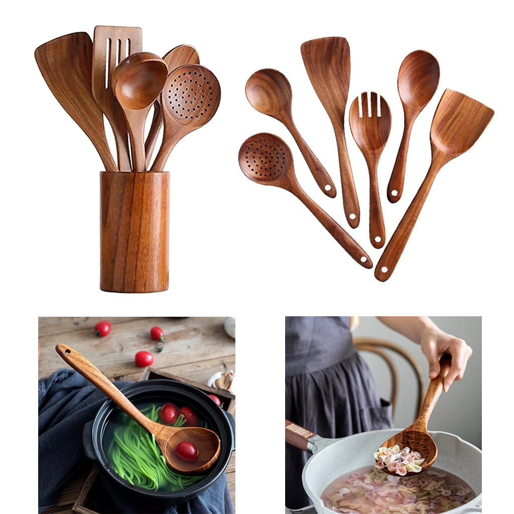 Kitchen Utensils Set,wooden Cooking Utensil Set No... – Grandado
