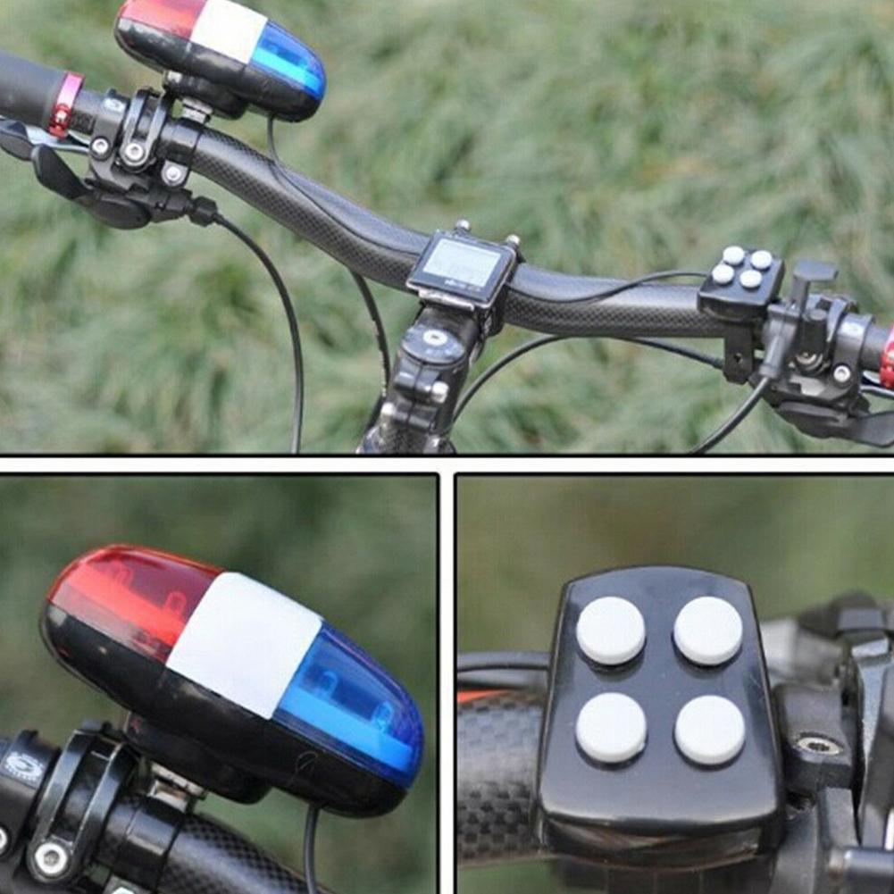 6 LED 4 Tone Sounds Bicycles Bell Police Car Light... – Vicedeal