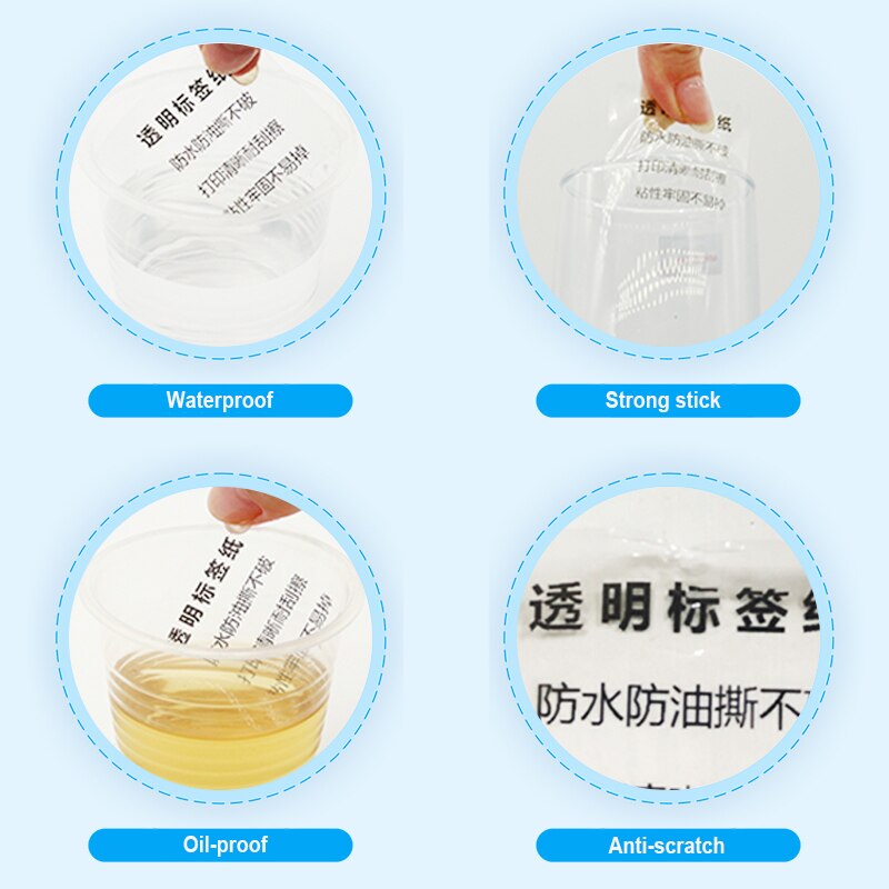 Transparent Thermal Adhesive Label PVC Barcode Pap... – Grandado