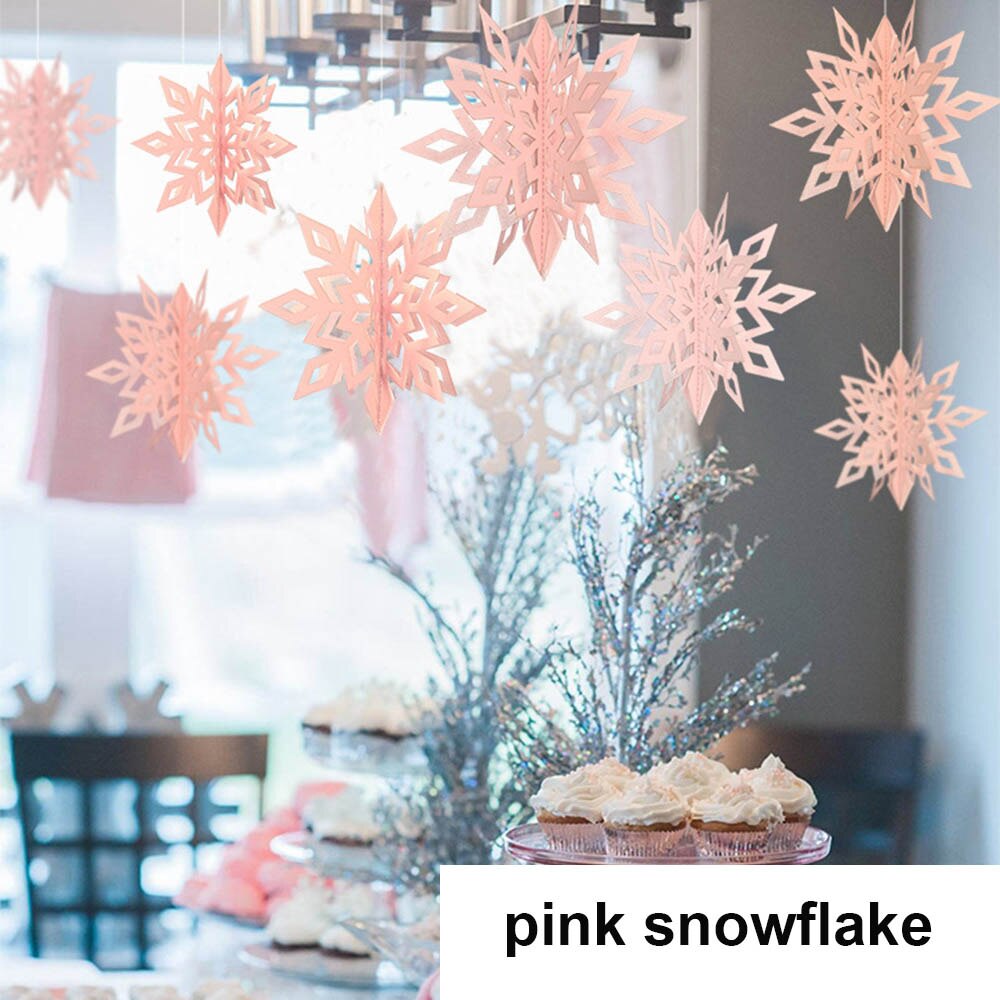 6/12pcs/string 3D Hollow Snowflake Star Christmas ... – Grandado