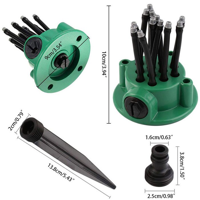 360-Degree Garden Automatic Multi-head Sprinkler G... – Vicedeal