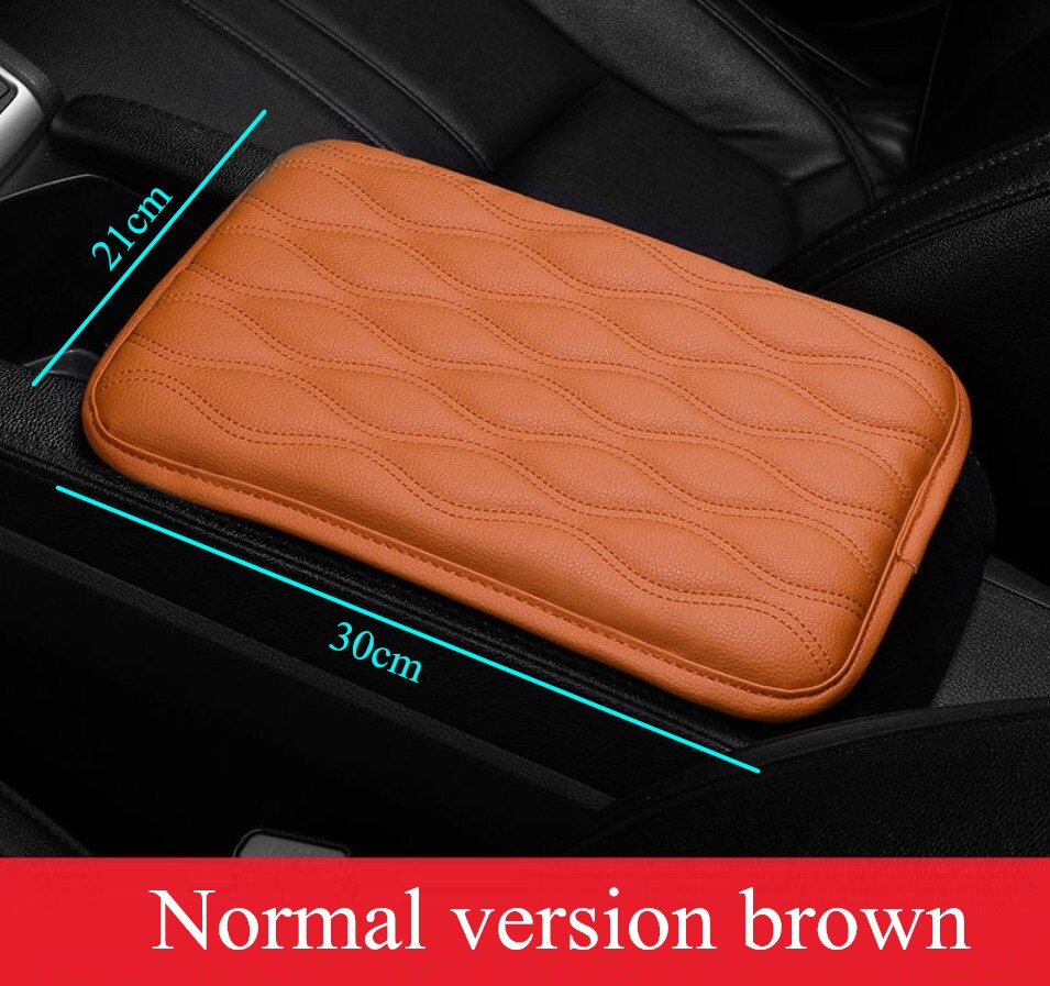 Wave Embroider PU Leather Car Armrest Mat Center C... – Grandado