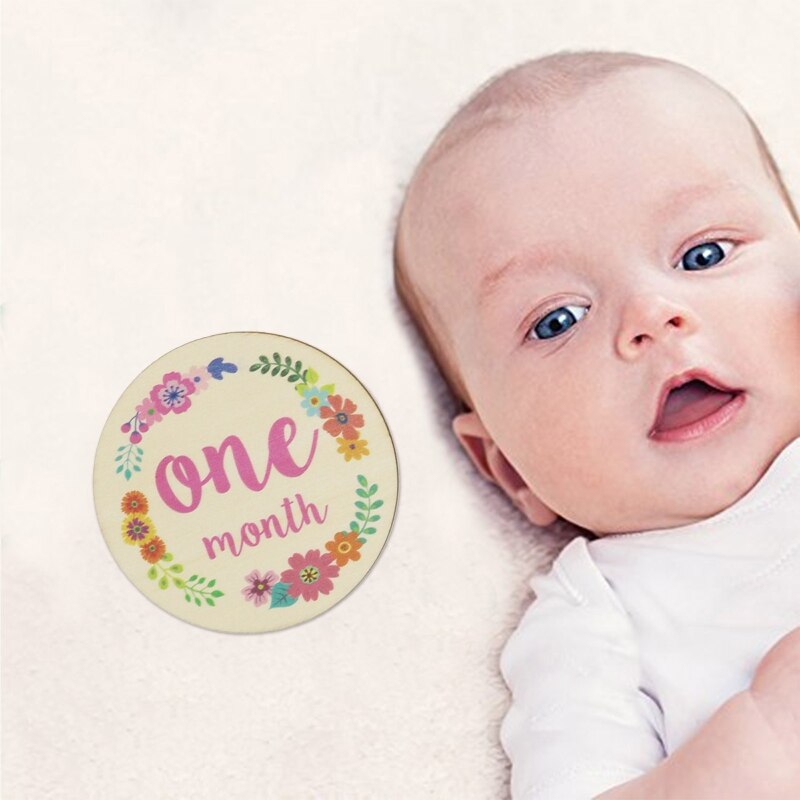 6 Pcs Handmade Baby Milestone Cards Floral Printed... – Grandado
