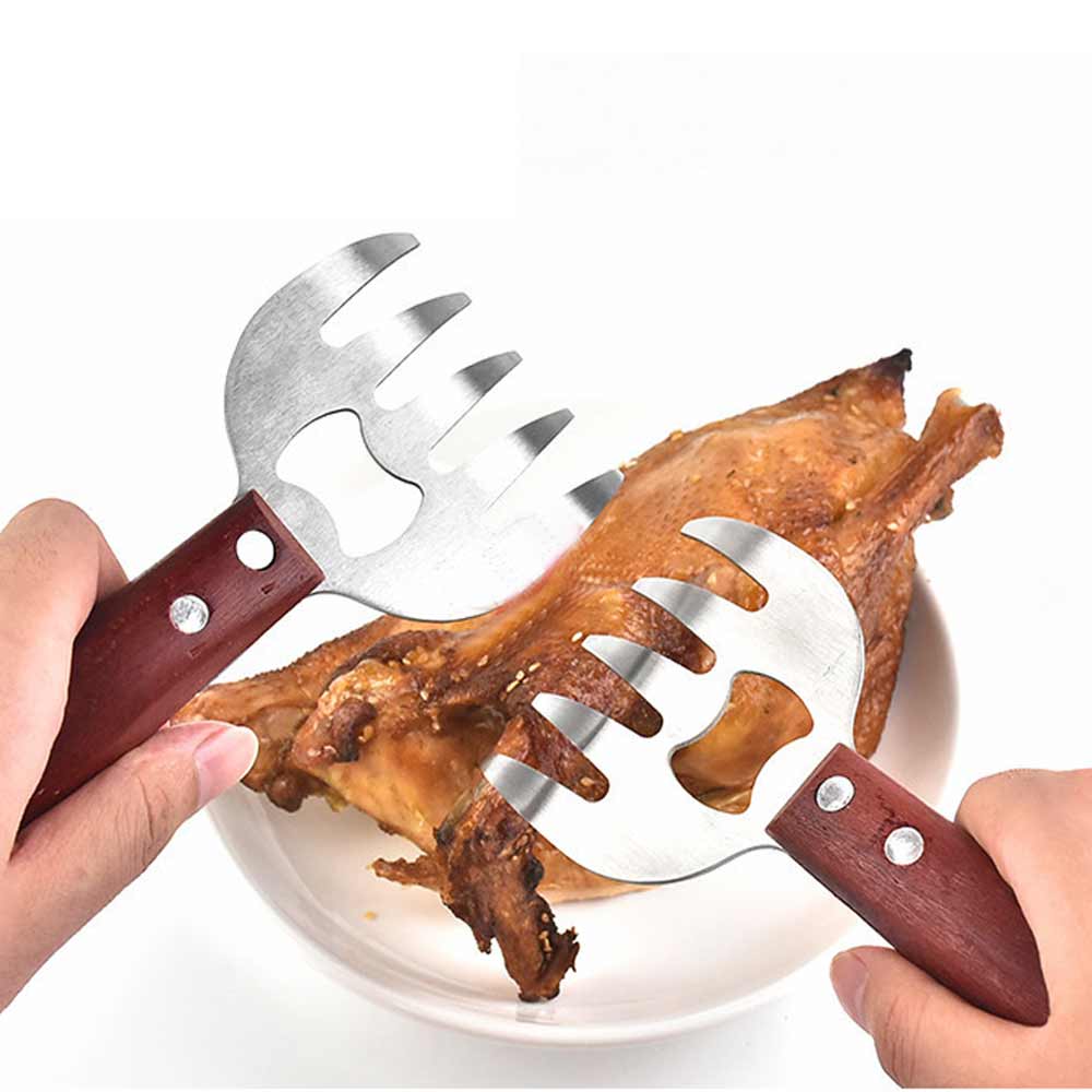 2Pcs Bear Claw Meat Splitter With Wood Handle, Bar... – Grandado