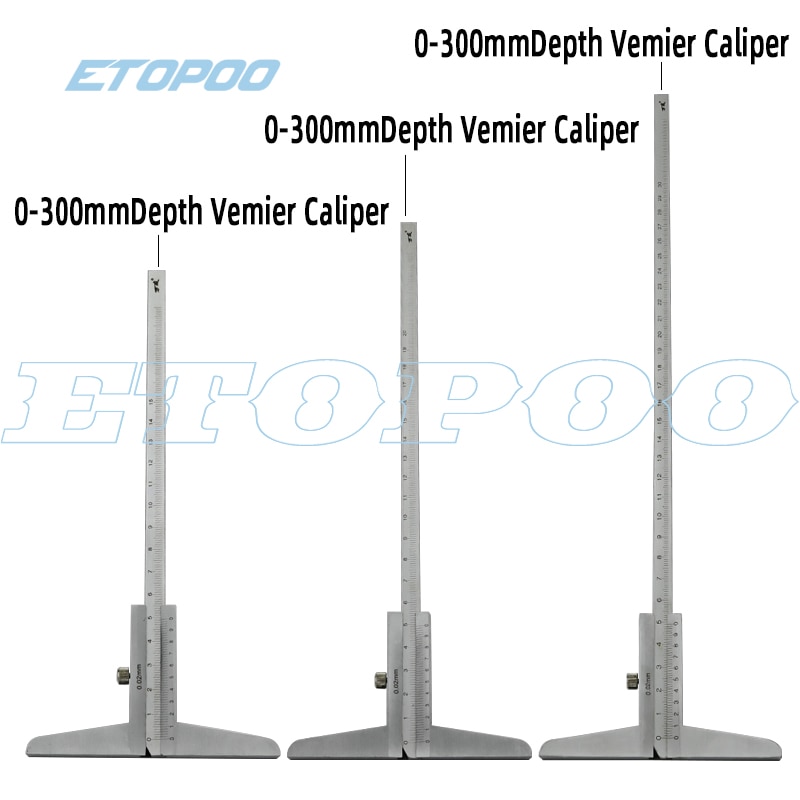 150mm 200mm 300mm Depth Vernier Caliper 0.02mm 0-1... – Grandado