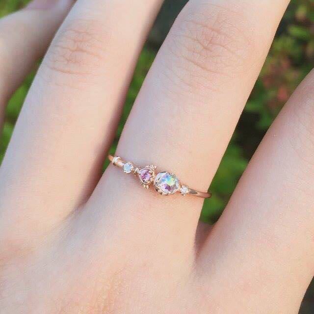 Simple Personality Ladies Ring Love Color Ring Jew... – Grandado