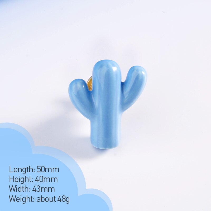 Ceramic Door Knobs with Brass Base Cute Cartoon Ca... – Grandado
