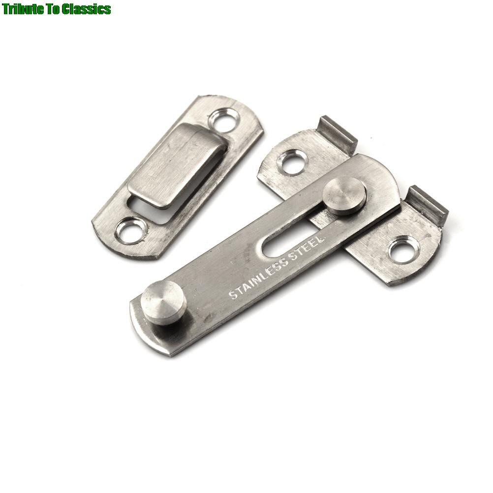 5pcs Silver Stainless Steel Door Latch Sliding Loc... – Grandado