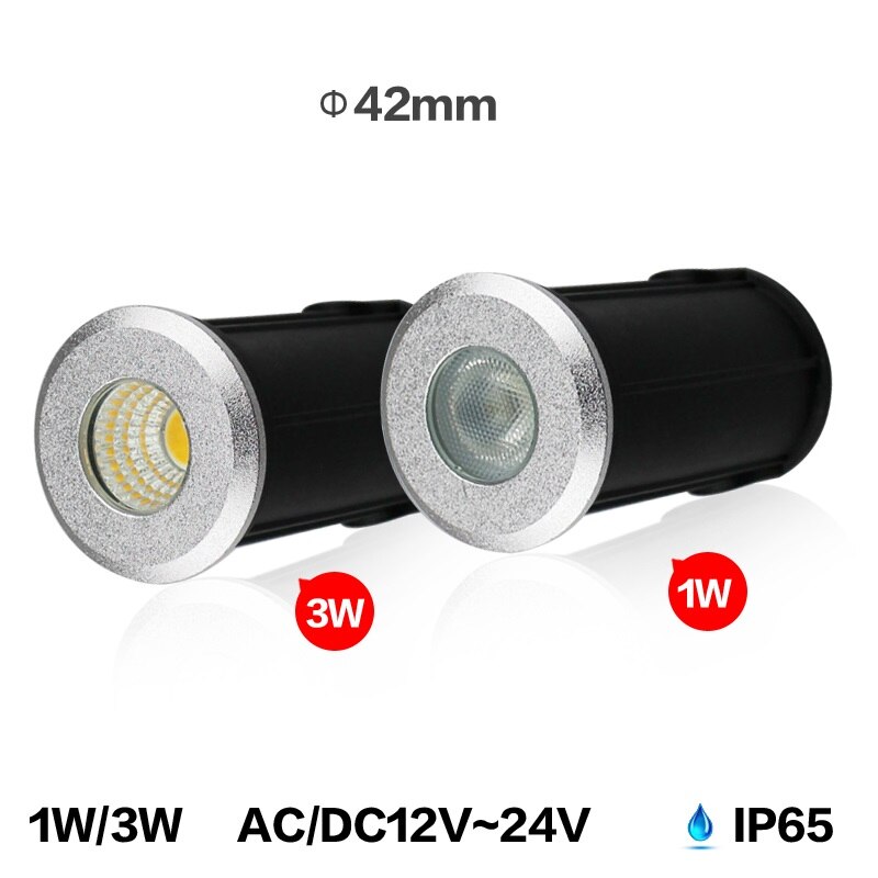 12-24V input LED IP65 42mm Mini underground light ... – Vicedeal