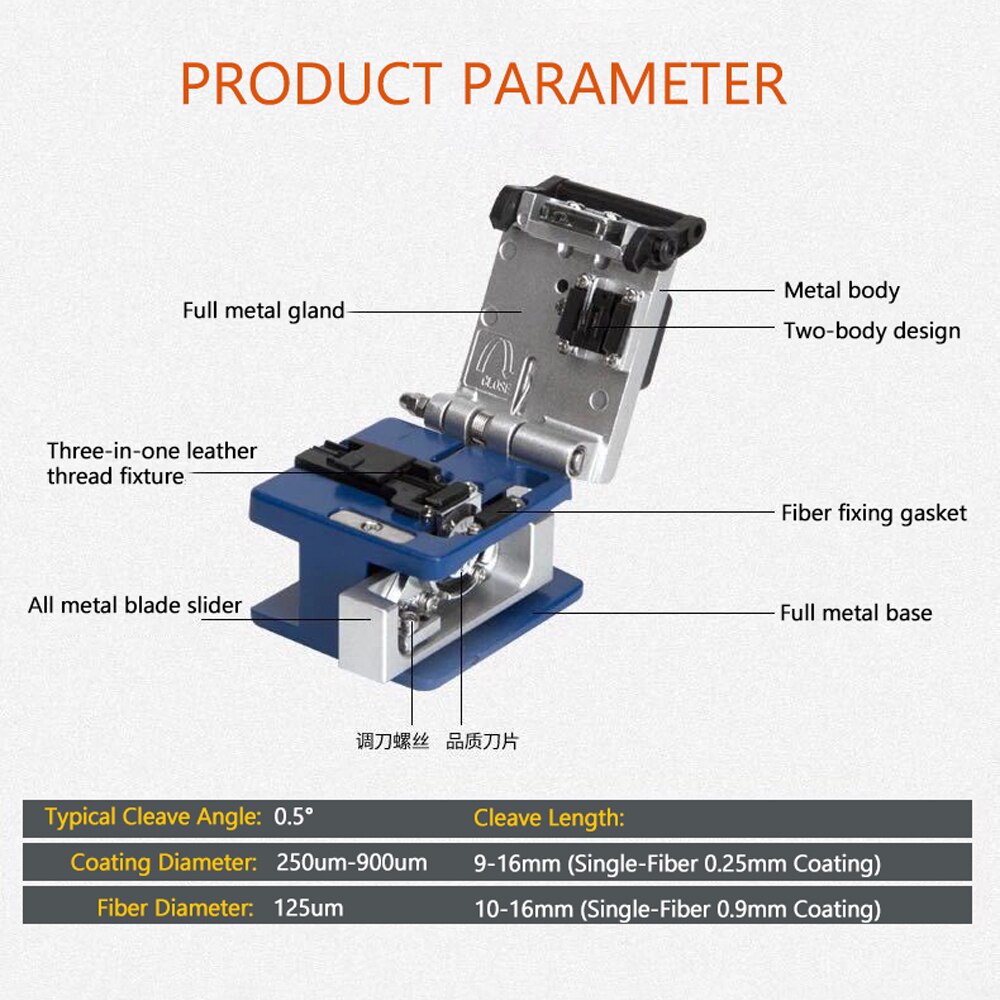 Fiber Cleaver Cold Contact Dedicated Metal Cutting... – Grandado
