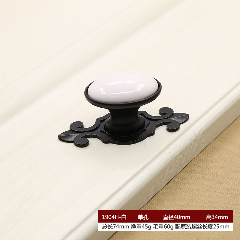 2 pcs Oval zinc alloy handle furniture drawer ward... – Grandado