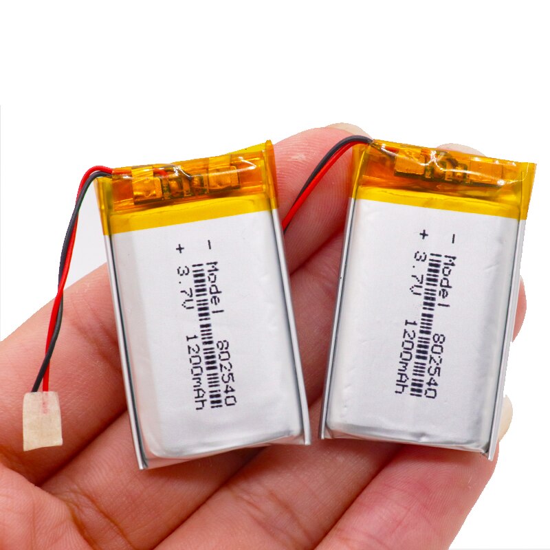 2Pieces 802540 1200mAh Lithium Battery 3.7V Rechar... – Vicedeal