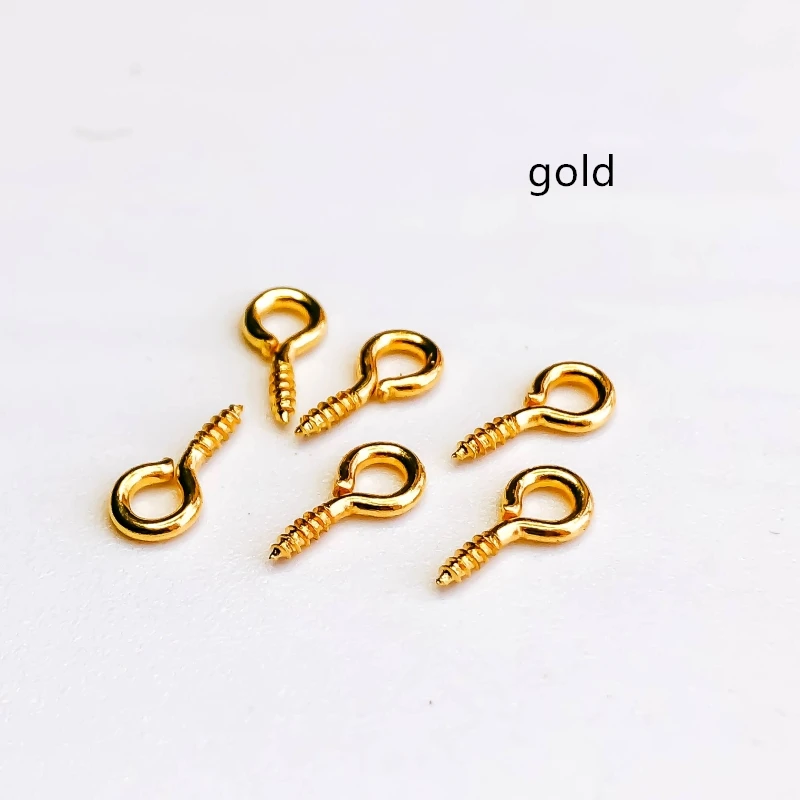 150pcs Gold Silver Color Tone Screw Eye Bails Top ... – Grandado