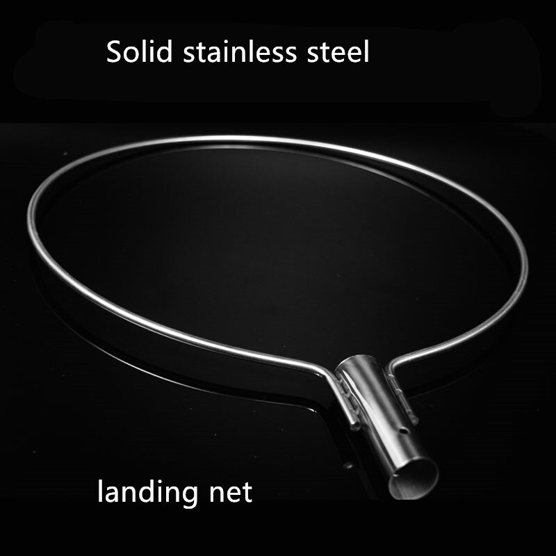 Solid stainless steel ring landing net dip net tuc... – Grandado
