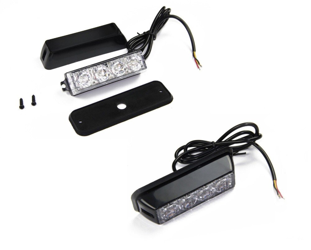 4 LED 4W Emergency Security Vehicle Grill Side Mar... – Grandado