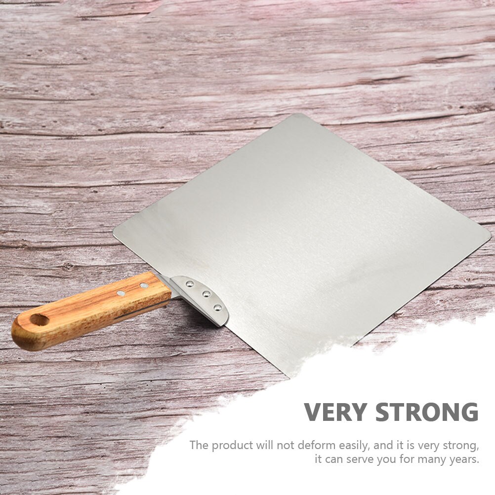 Stainless Steel Pizza Peel Wood Handle Pizza Paddl... – Grandado