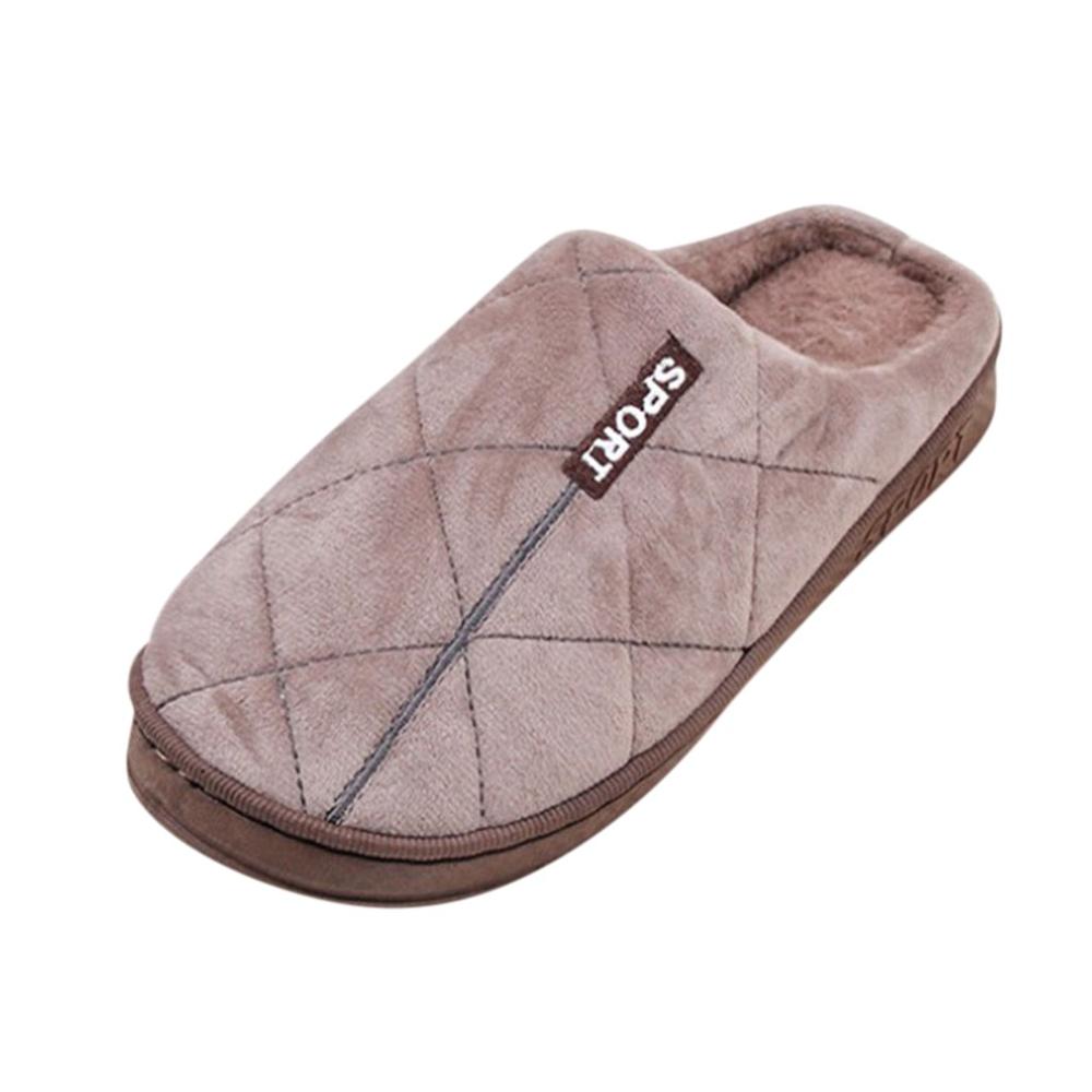 Mens slippers Cloud Flock Warm Non-slip Floor Home... – Vicedeal