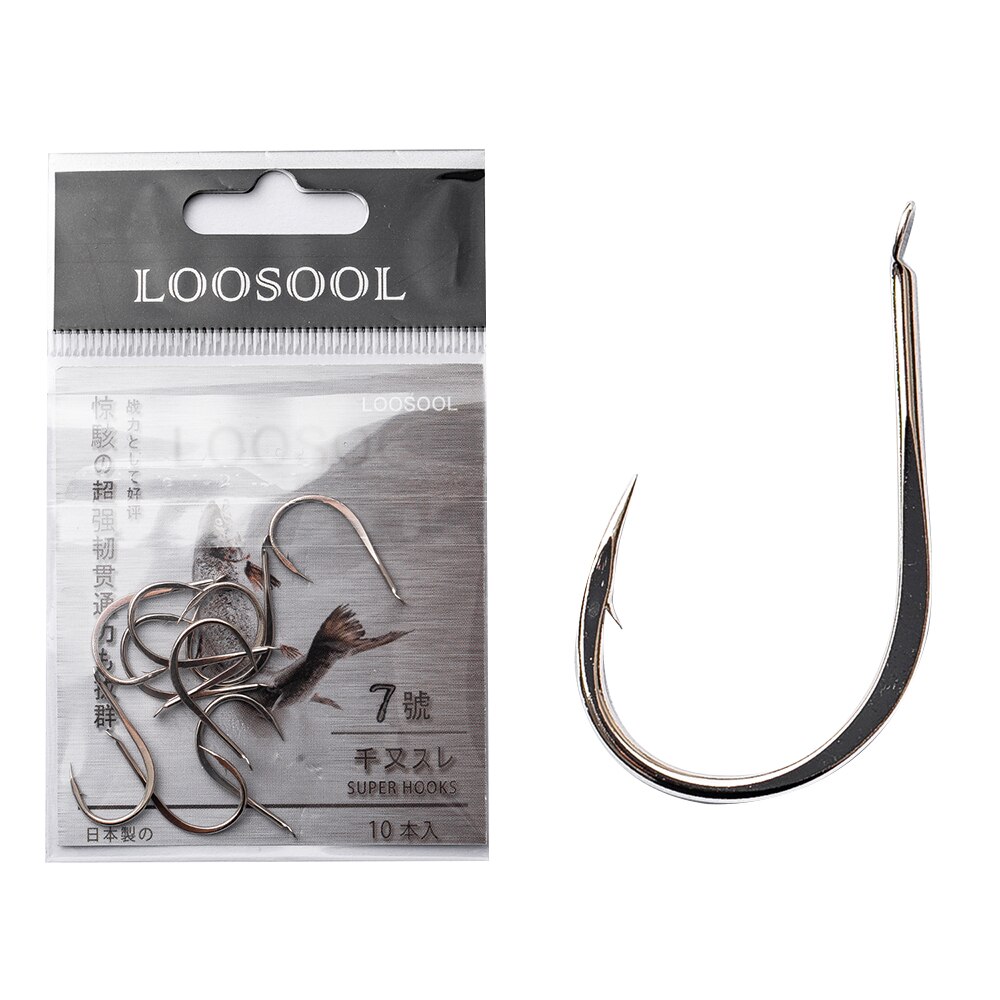 Loosool chinu ganchos de pesca japão alta aço carb... – Vicedeal