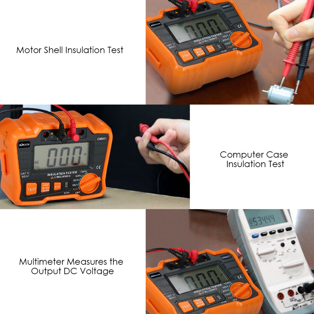 KKmoon Insulation Resistance Tester DCV ACV Meter ... – Vicedeal