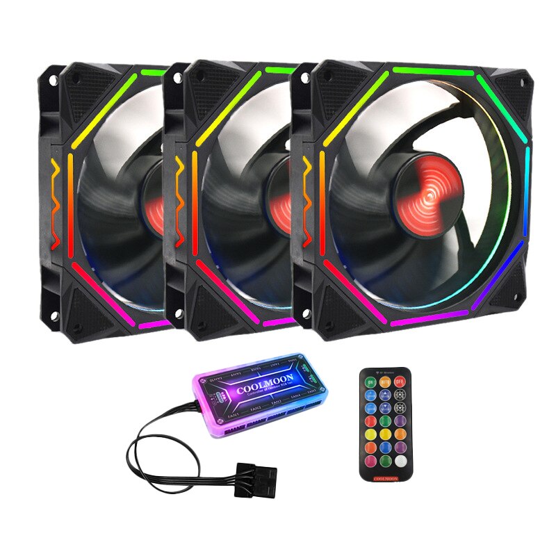 COOLMOON Rgb Computer Chassis Fan, 12cm Ultra-Quie... – Grandado