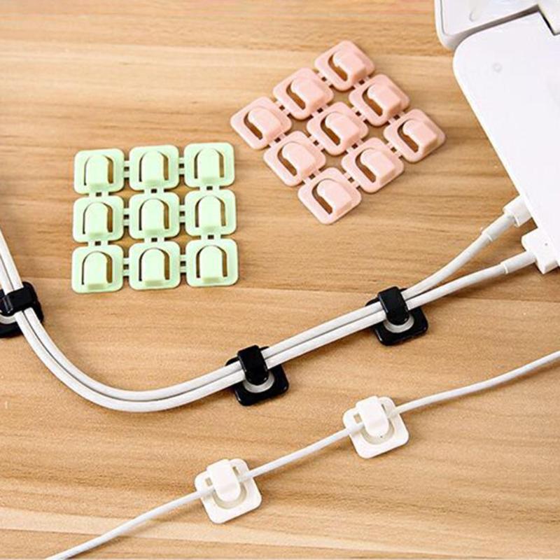 18pcs Fixed Desktop Network Wire Cables Clamp USB ... – Vicedeal