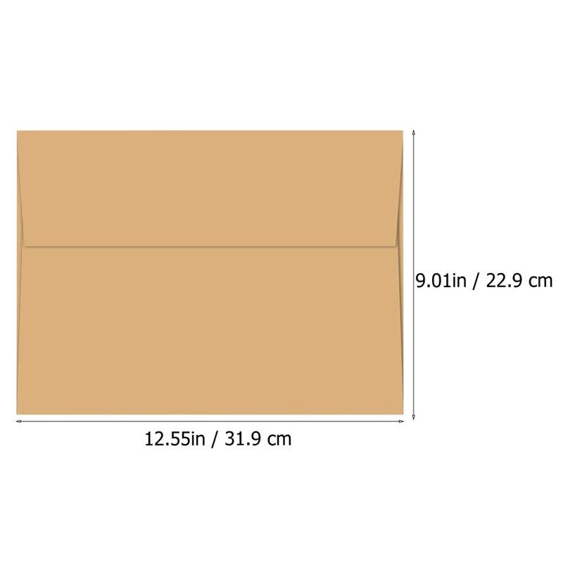 5Pcs A4 File Pouch Kraft Paper Cards Envelopes Doc... – Grandado