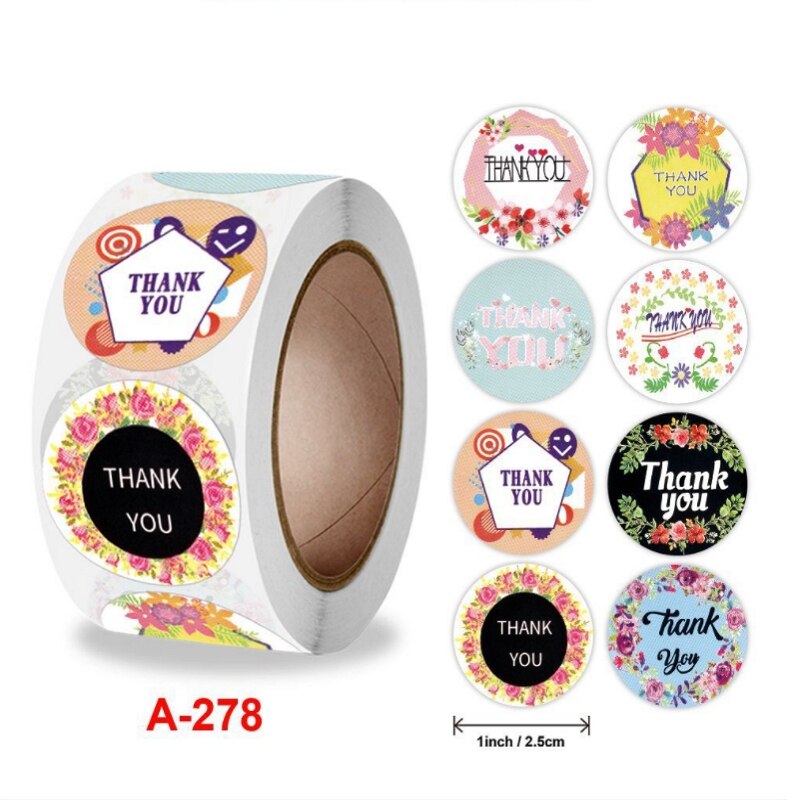 500pcs Birthday Thank You Stickers 8 designs for W... – Vicedeal