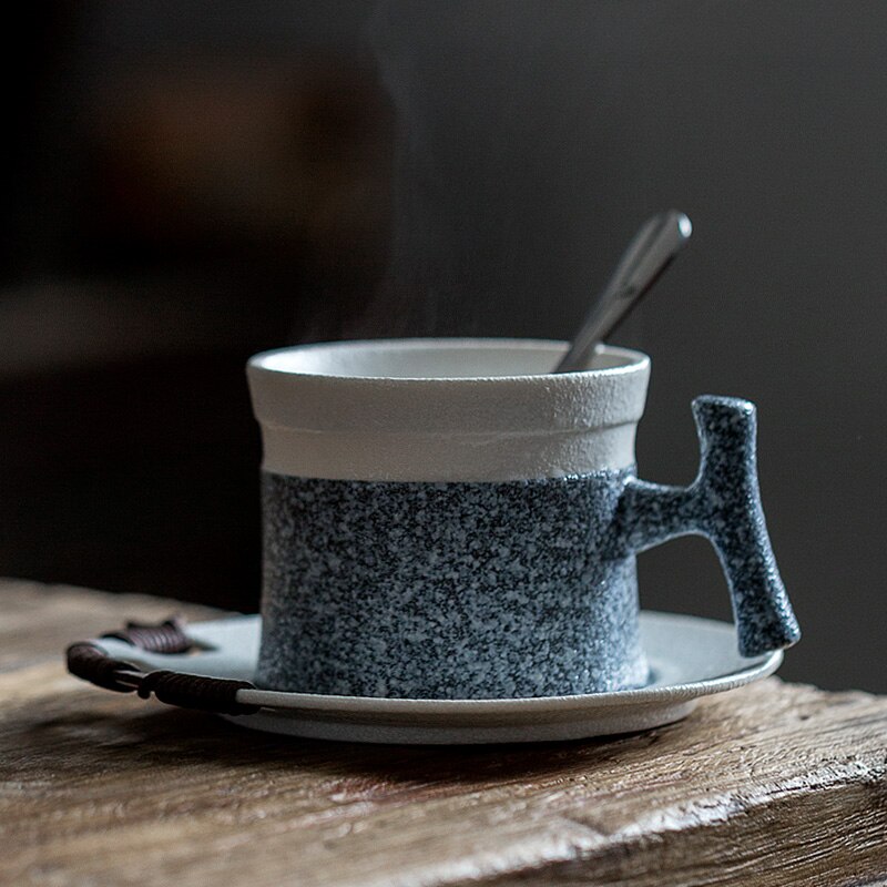 Retro Coffee Cup Handmade Ceramic Tea Cup Eco Reus... – Grandado