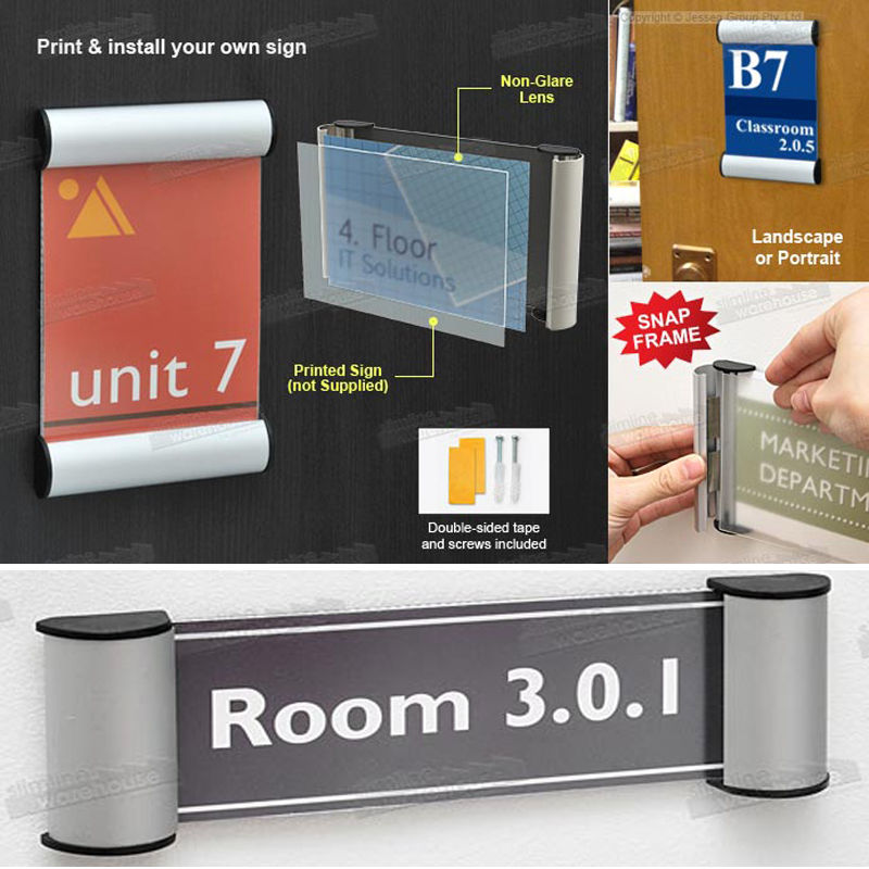 DEZHI-Aluminium Alloy Indoor Wall Mount Sign Holde... – Grandado