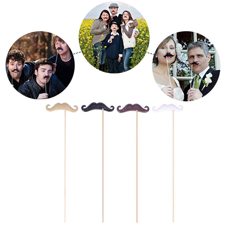 Funny Wedding Photo Props on a Stick Mask Beard Mu... – Grandado