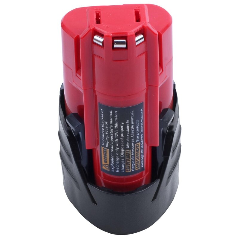 1x Red+Black Li-Ion 12V 2500mAh Battery For Milwau... – Grandado