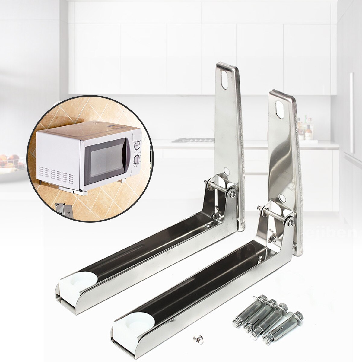 2x Edelstahl Faltbare Mikrowelle Regal Rack Unters... – Grandado