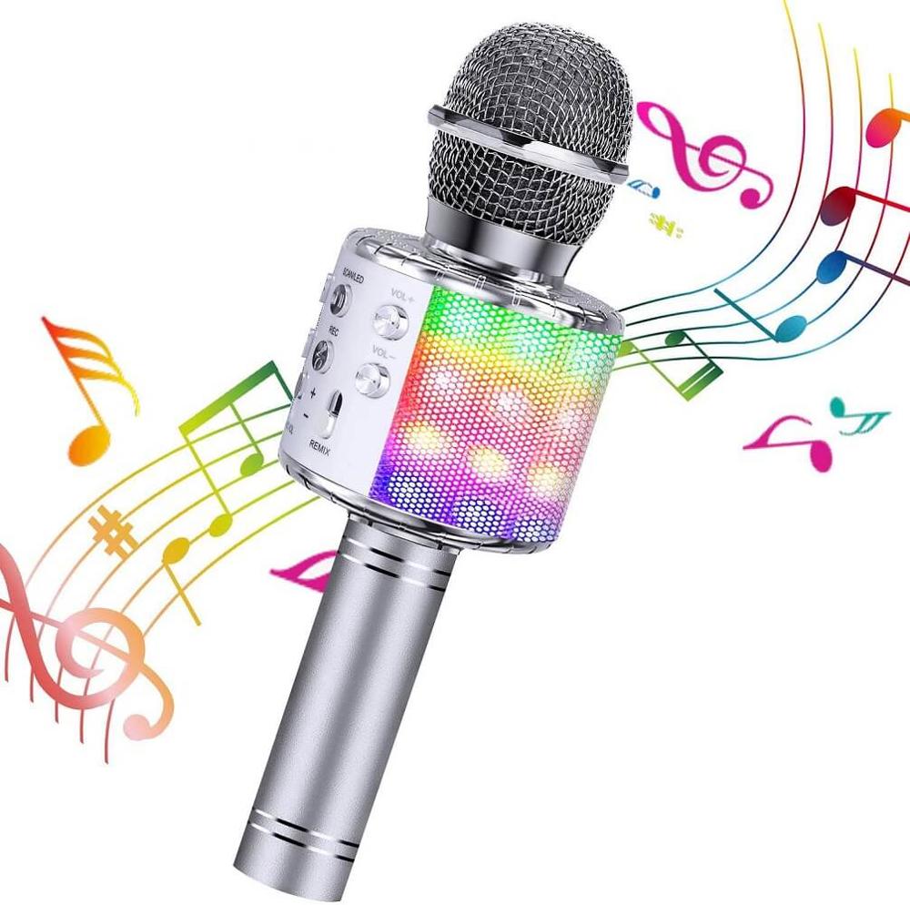 Wireless Bluetooth Karaoke Microphone with LED Lig... – Grandado