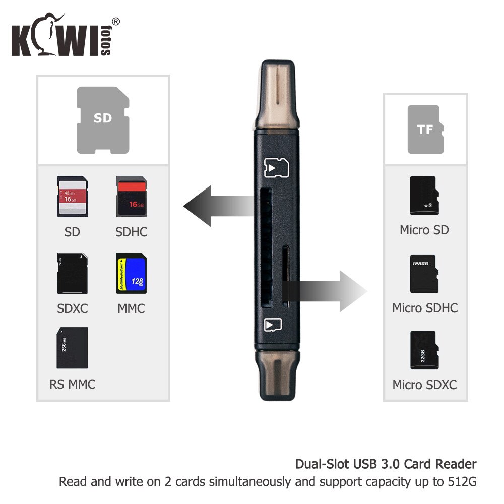 Kiwi – lecteur de carte mémoire Portable USB 3.0, ... – Grandado